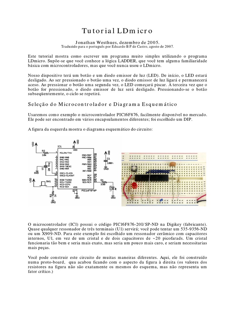 Tutorial LDmicro | PDF | Diodo emissor de luz | Informática