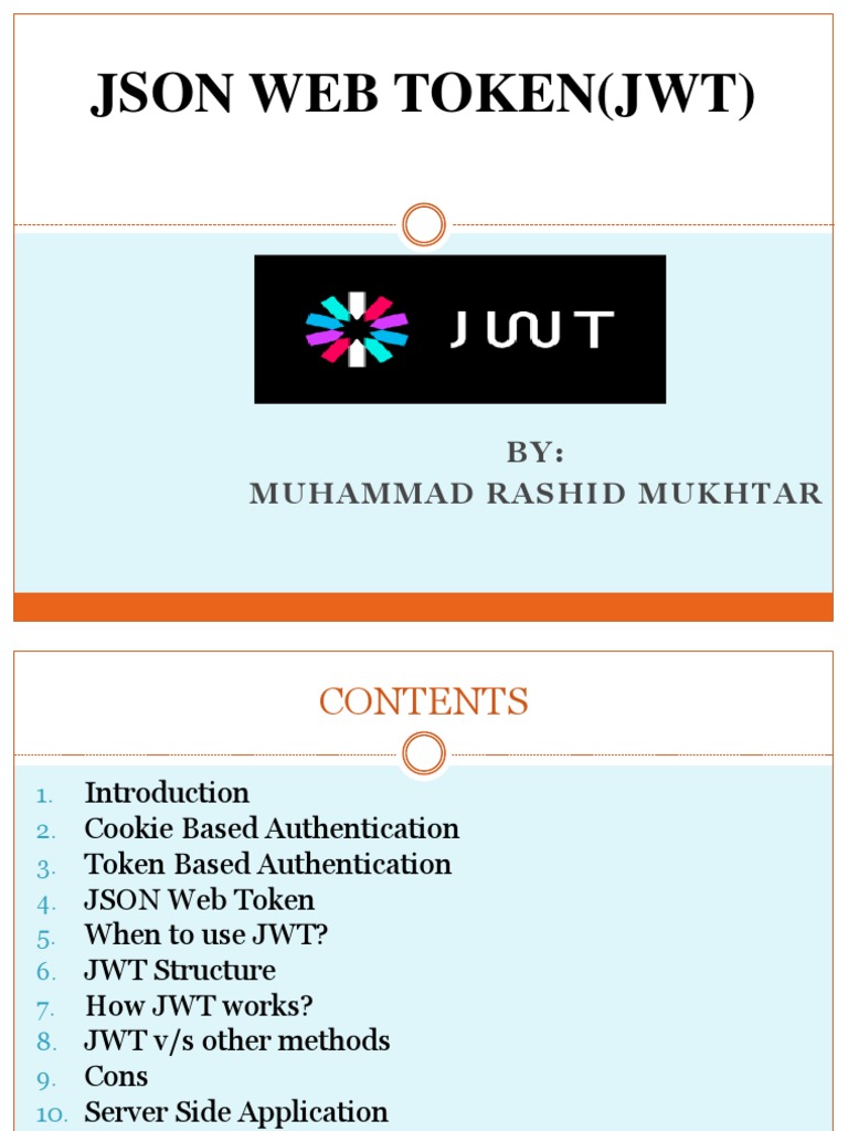 Lecture 24 JSON Web Token (JWT) - Final | PDF | Http Cookie | Internet & Web