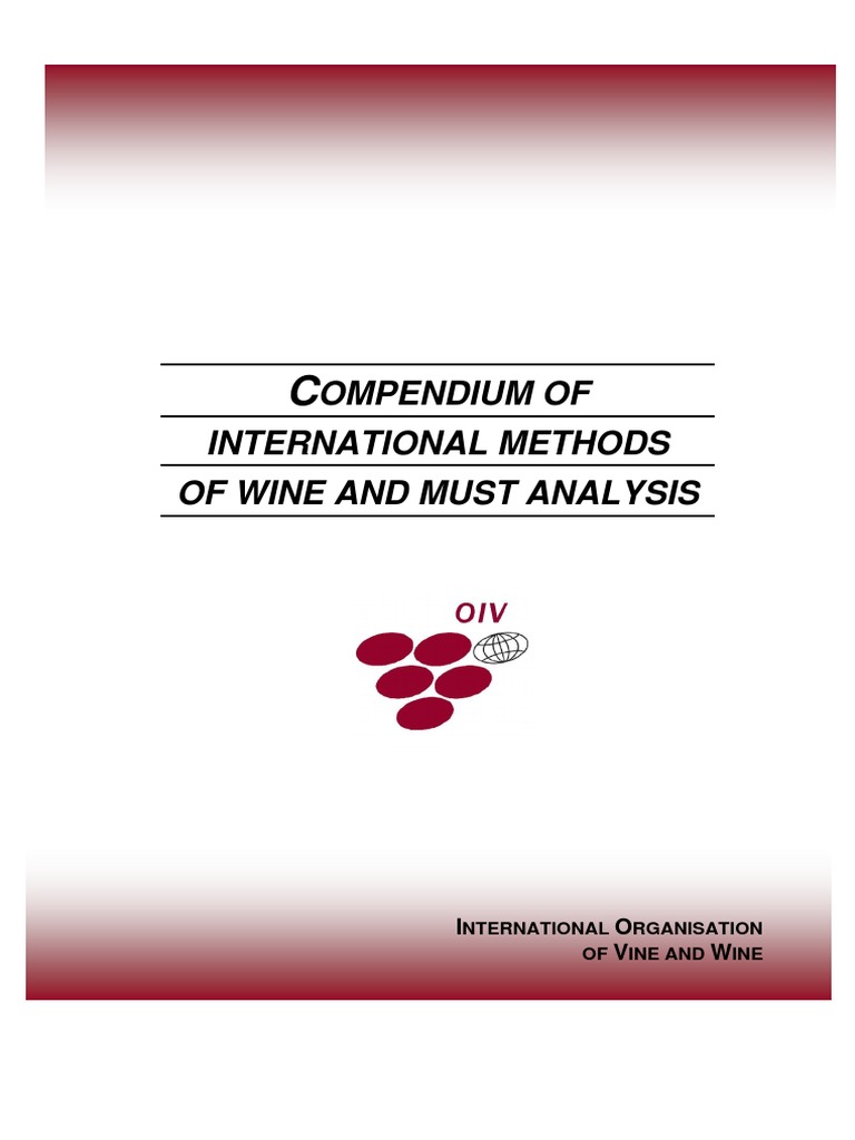 Oiv Compendium of International Methods of Analysis Vol1 en | PDF ...