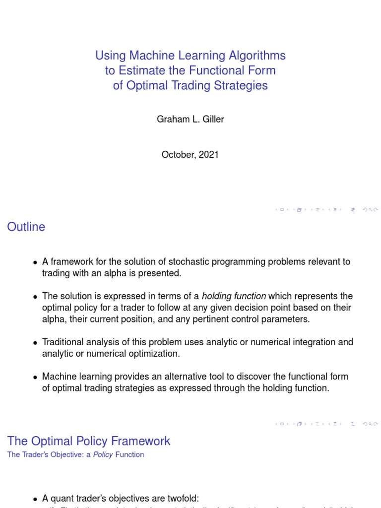 Graham Giller Wilmott Talk | PDF | Mathematical Optimization | Machine ...