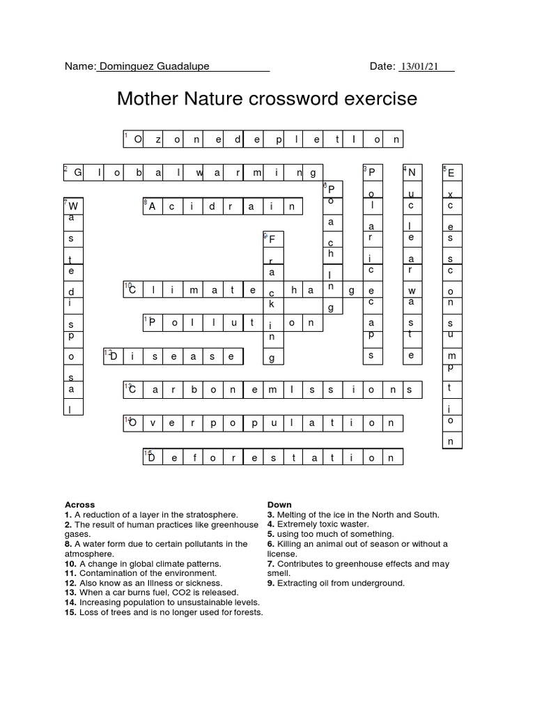 TASK 2 - Vocabulary Exercise | PDF | Greenhouse Effect | Natural ...