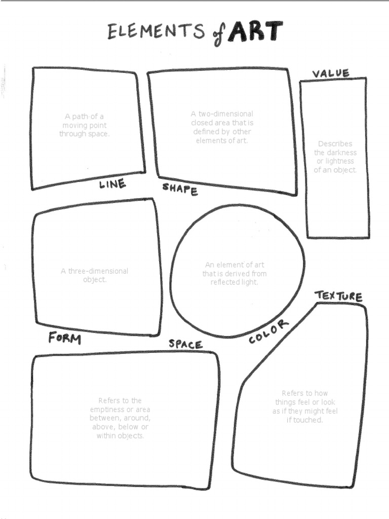 Elements Of Art Worksheets