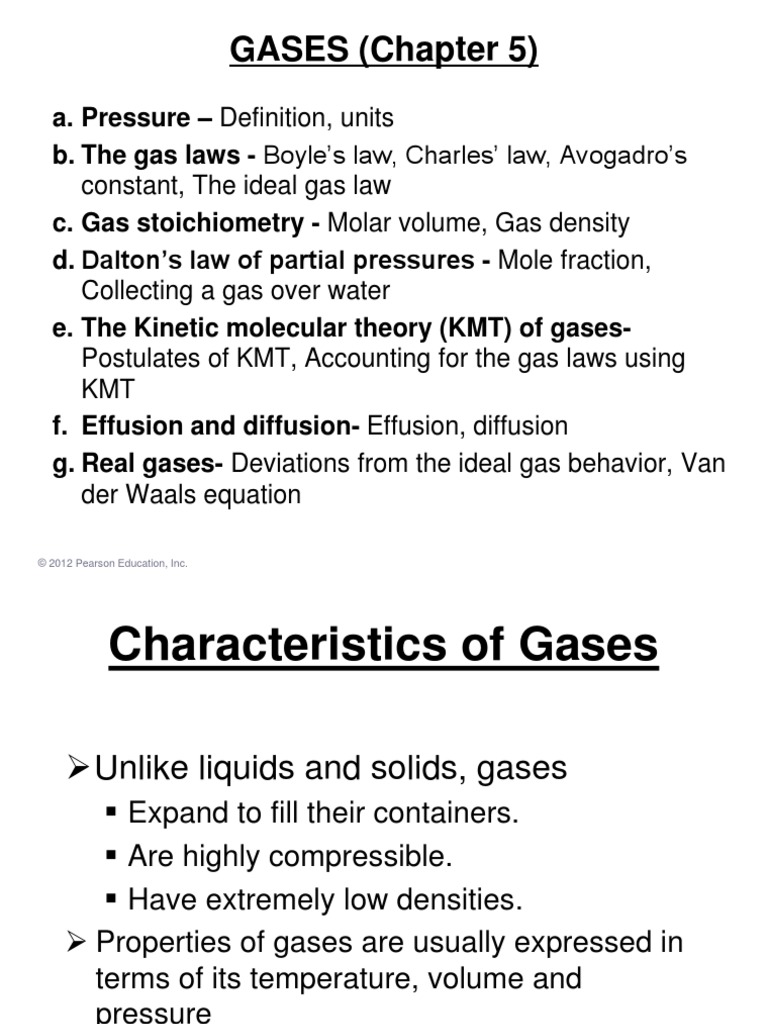 GASES (Chapter 5) : Boyle's Law, Charles' Law, Avogadro's Constant, The ...