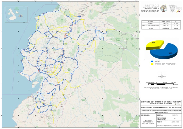 RVE Mapa Vial Ecuador ABRIL2020 | PDF | Geofísica | Cartografía
