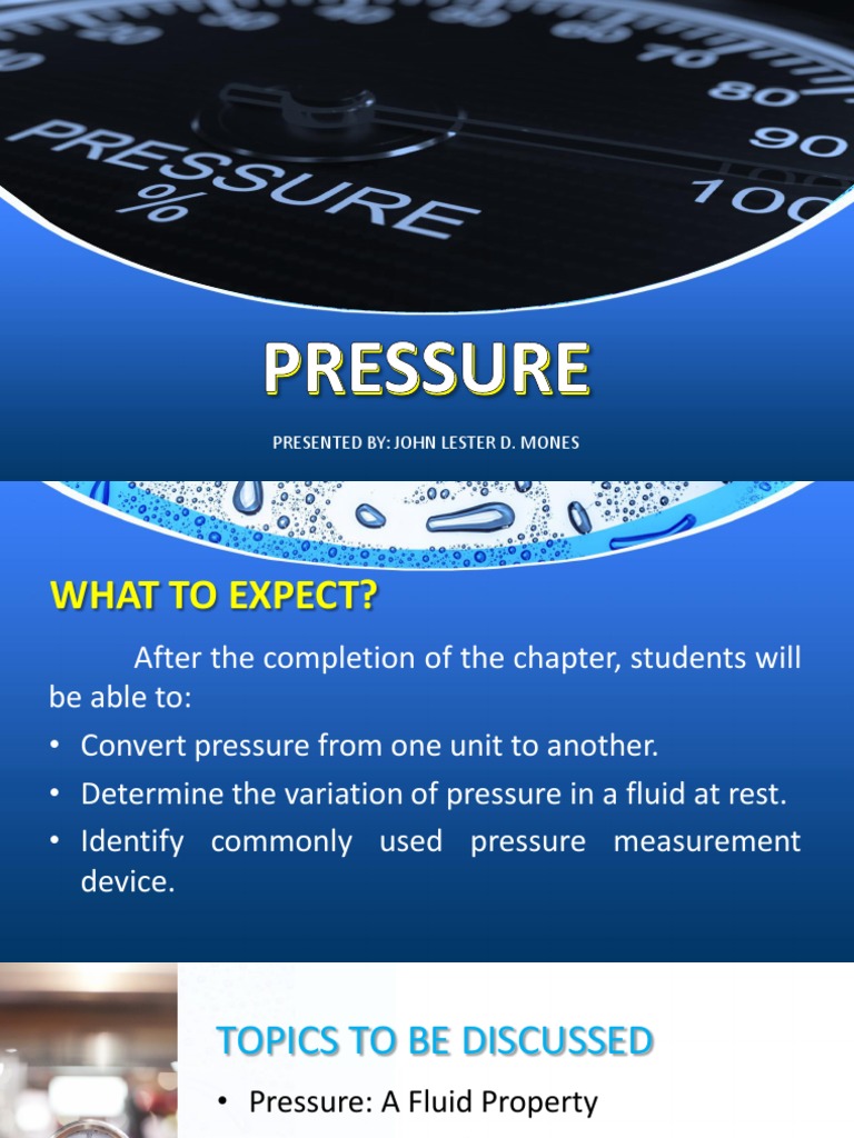 Ensc26 Lecture02 Pressure | PDF | Pressure | Pressure Measurement