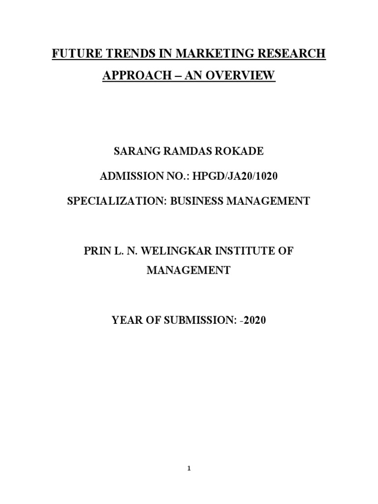 FTMR | PDF | Marketing Research | Marketing