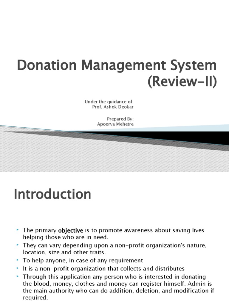 Donation Management System | PDF