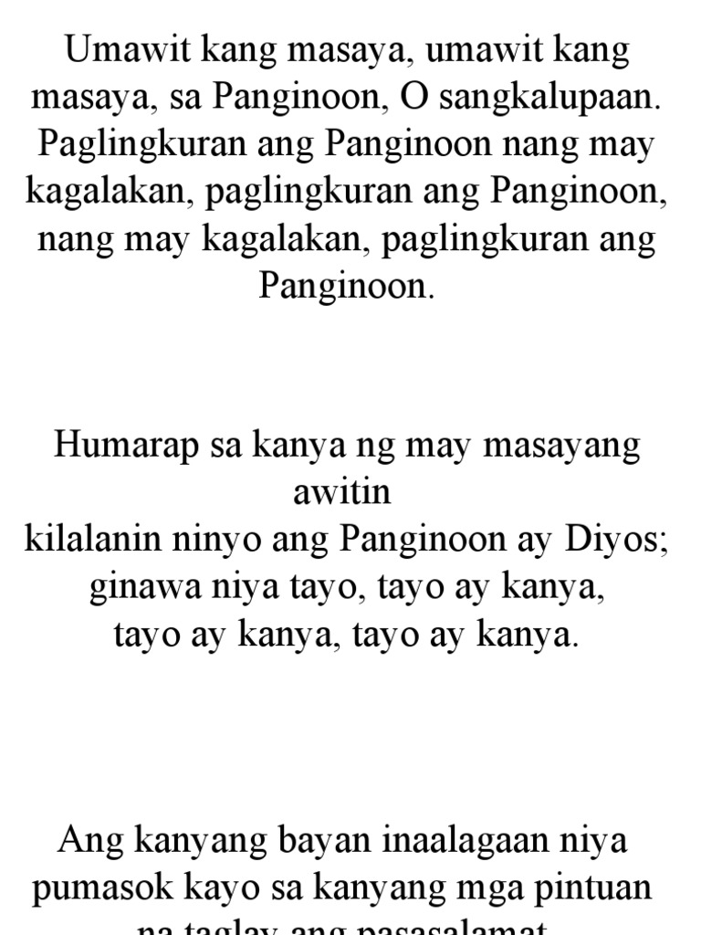 Umawit Kang Masaya (Lucio San Pedro | PDF