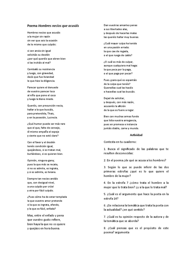 Actividad Sor Juana | PDF