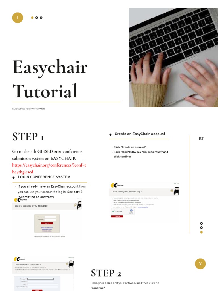 Easychair Tutorial: Guidelines For Participants | PDF | Cyberspace ...