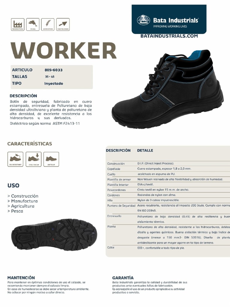 Ficha de Seguridad Bota Dielectrica | PDF