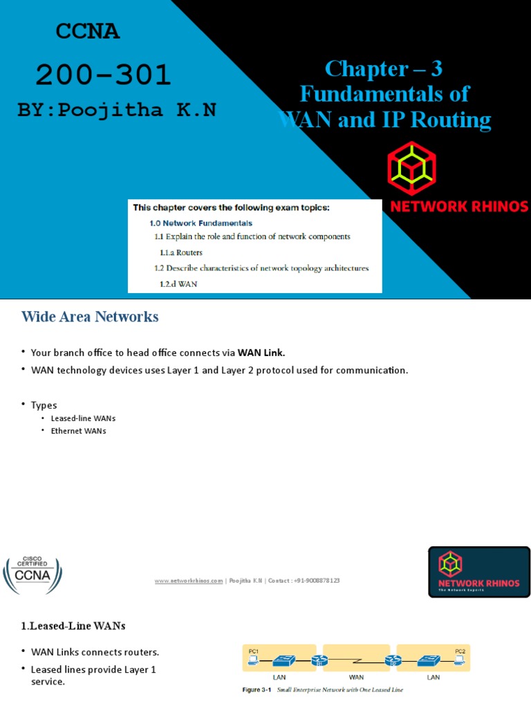 CCNA WAN & IP Routing Basics | PDF | Internet Protocol Suite | Wide ...