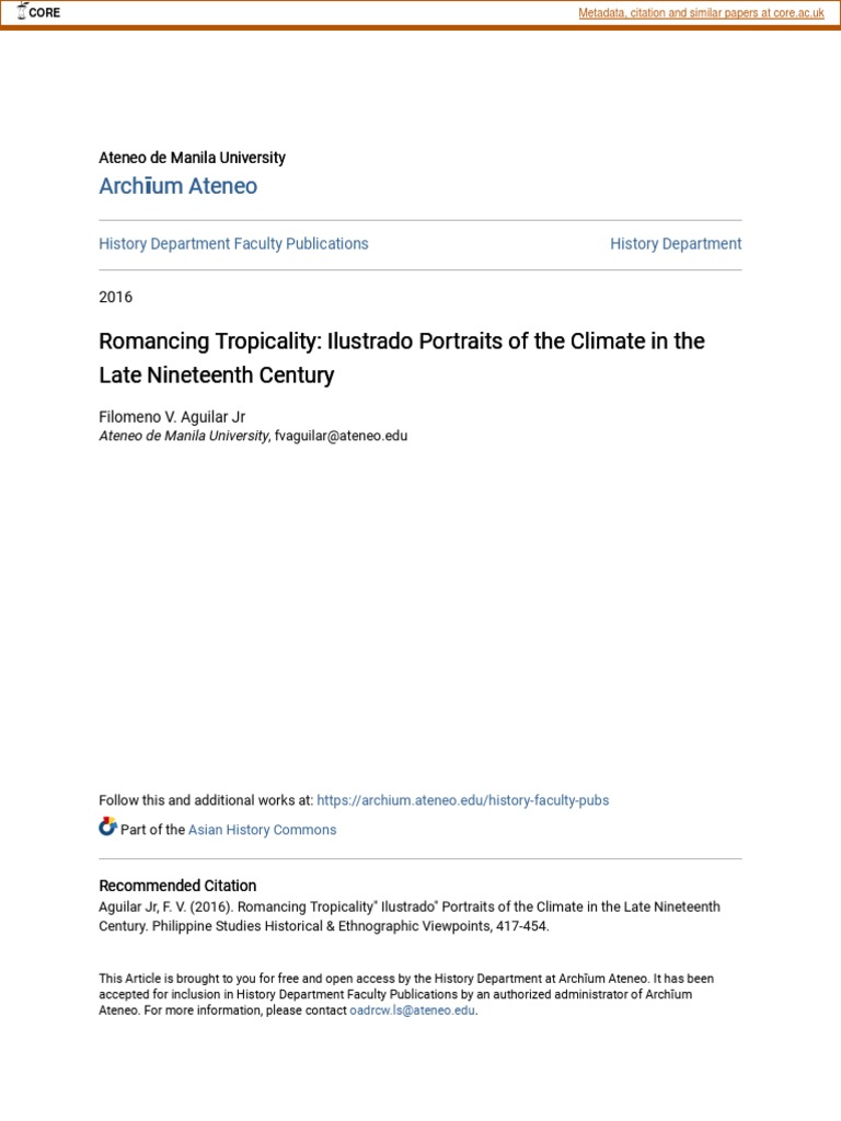 Romancing Tropicality | PDF | Social Science | Classics