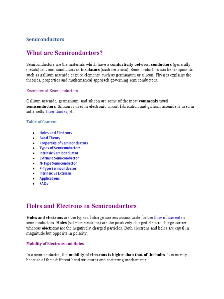 Semiconductors and Band Gap Theory | PDF | Semiconductors | Electrical Resistivity And Conductivity