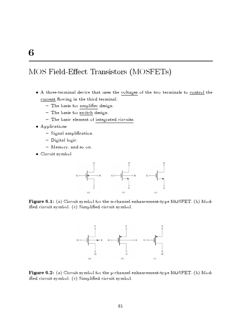 MOS Field-Effect Transistor MOSFET | PDF | Bipolar Junction Transistor ...