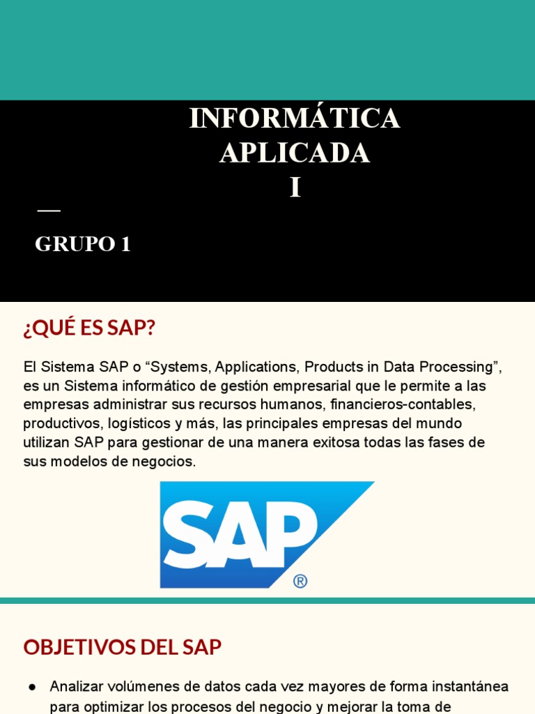 Sap - Informática | PDF | Planificación de recursos empresariales ...