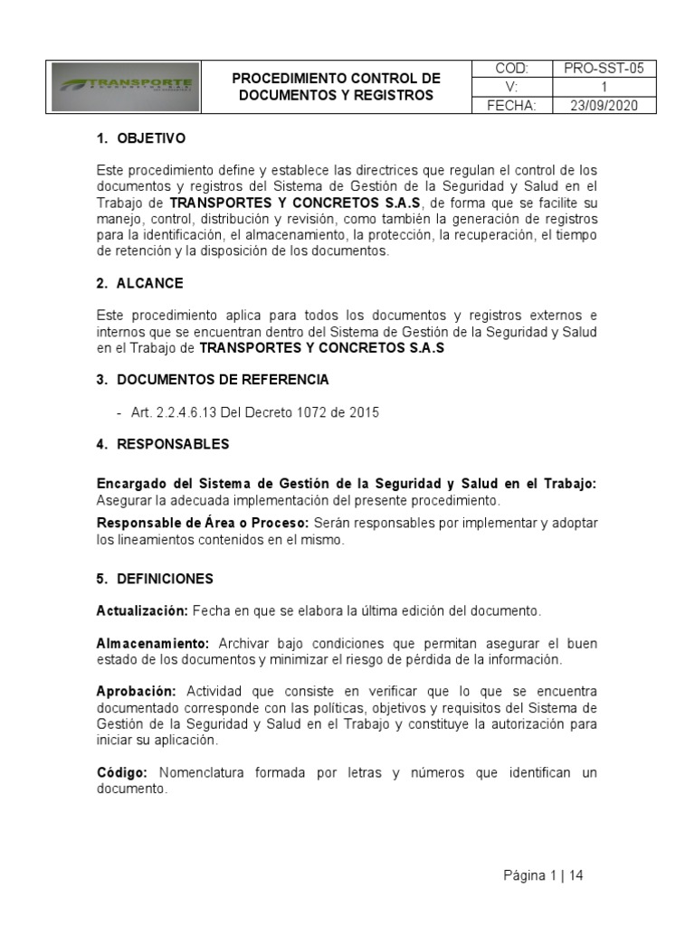 Control Documental SG-SST | PDF | Archivo de computadora | Documento