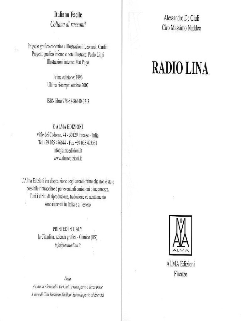 Radio Lina by de Giuli Alessandro, Naddeo Ciro Massimo. | PDF