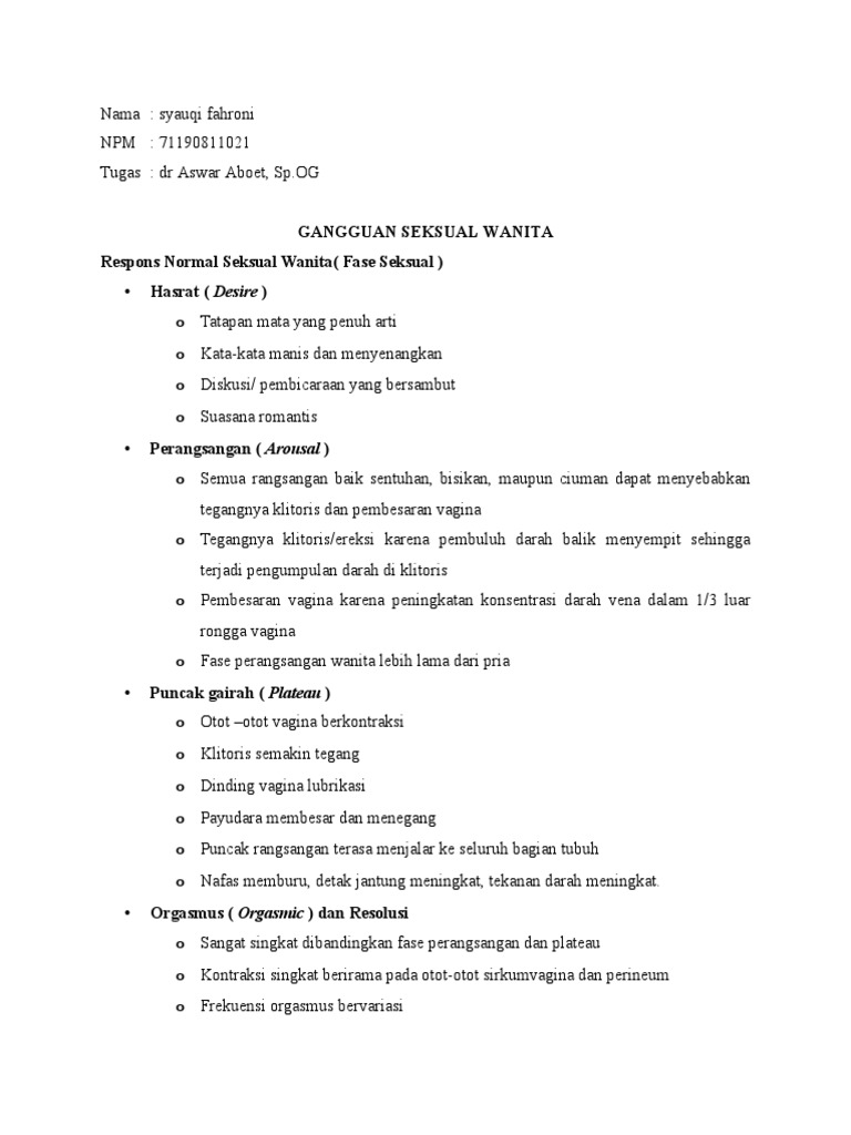 Dr. Aswar Aboet, SP - OG (I) | PDF