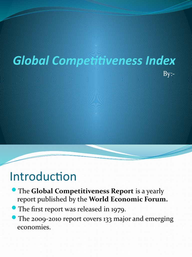 Global Competitiveness Index Overview | PDF | Economies