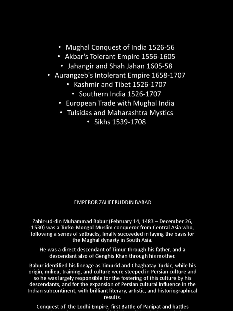 The Mughal Empire | PDF | Mughal Empire