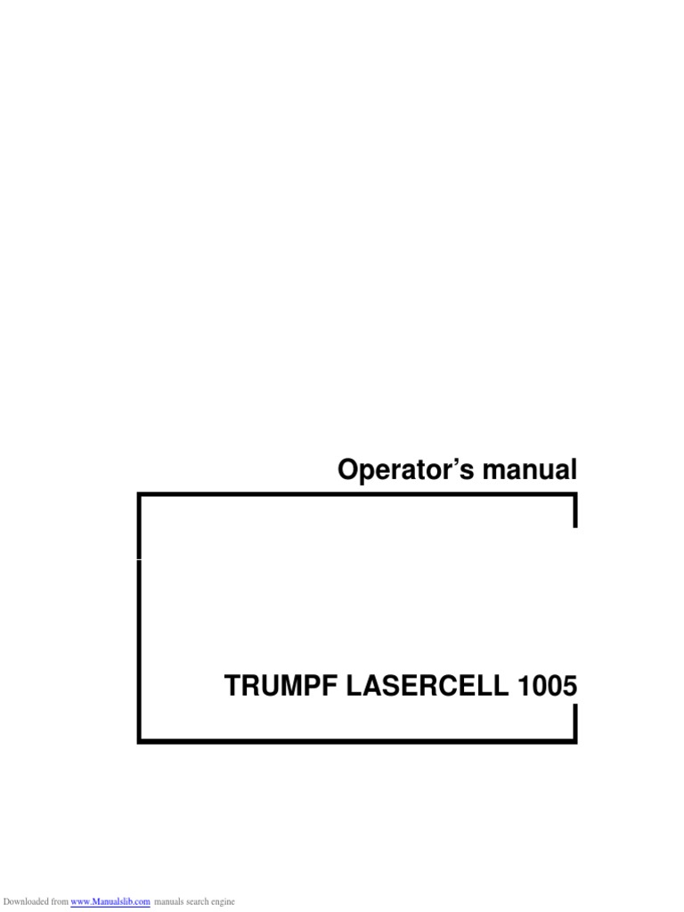 Lasercell 1005 | PDF | Gases | Machines
