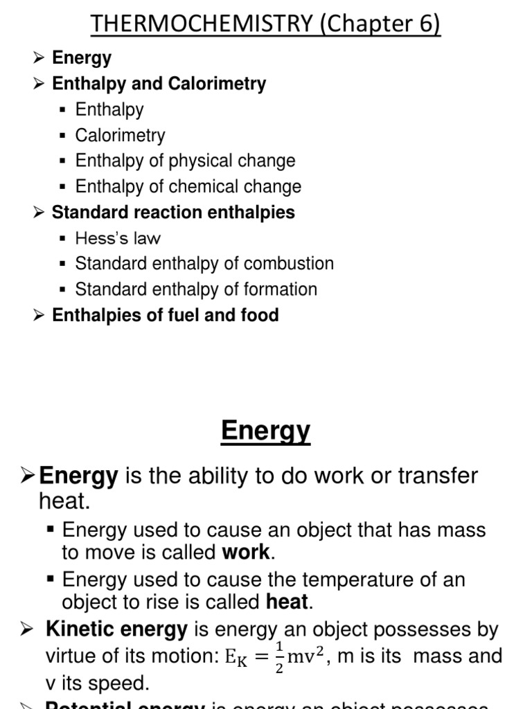 6thermochemistry Notes | PDF | Enthalpy | Heat