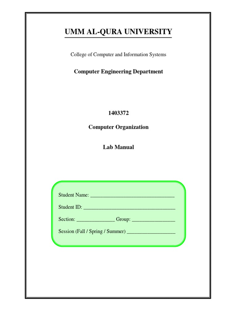 Computer Organization Lab Manual | PDF | Array Data Structure | Subroutine Computer Organization Lab Manual | PDF | Array Data Structure | Subroutine