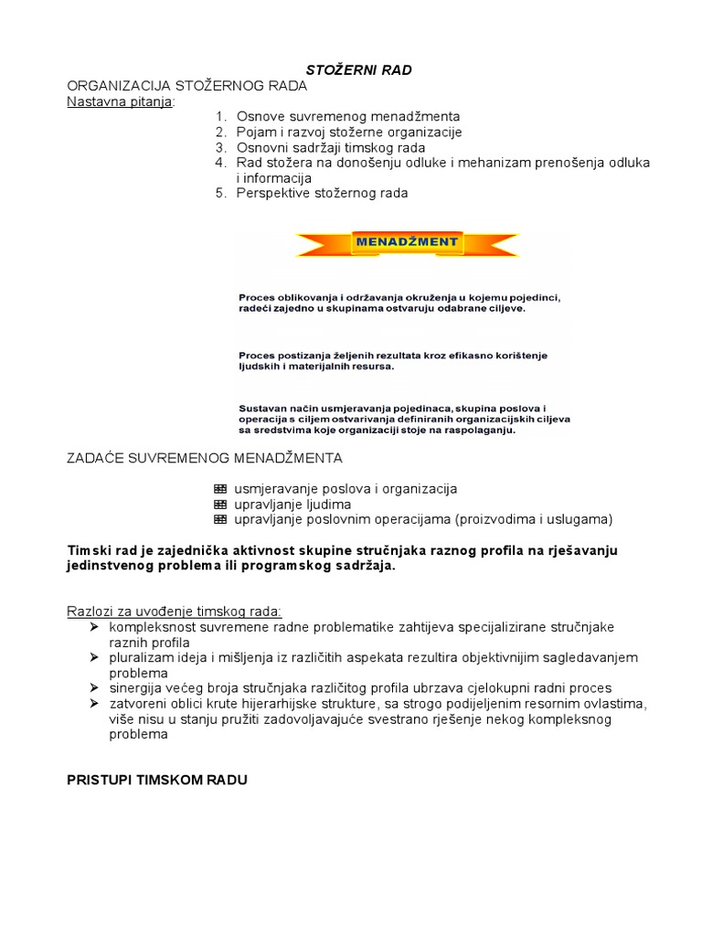 Vođenje I Zapovijedanje Skripta Za 2 - Kolokvij | PDF