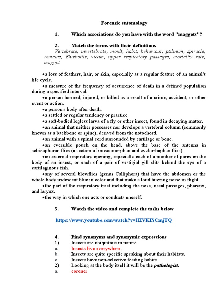 Forensic Entomology | PDF | Decomposition | Fly