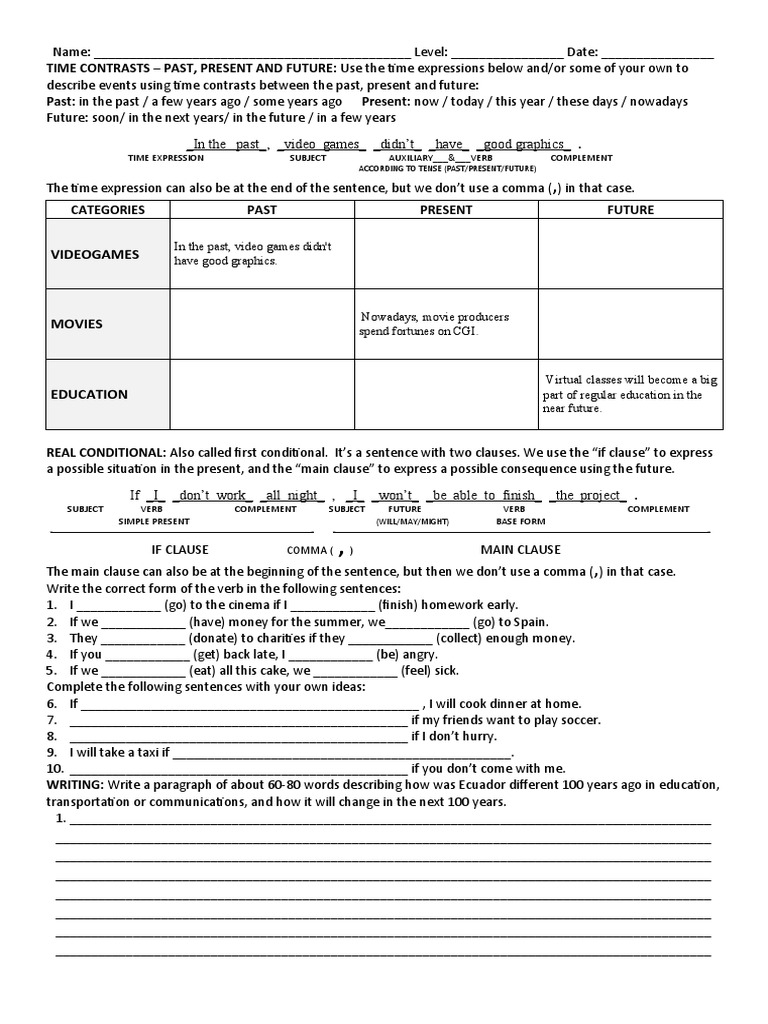 Inter 2 UNIT 9 Time Contrast | PDF | Subject (Grammar) | Language Arts ...
