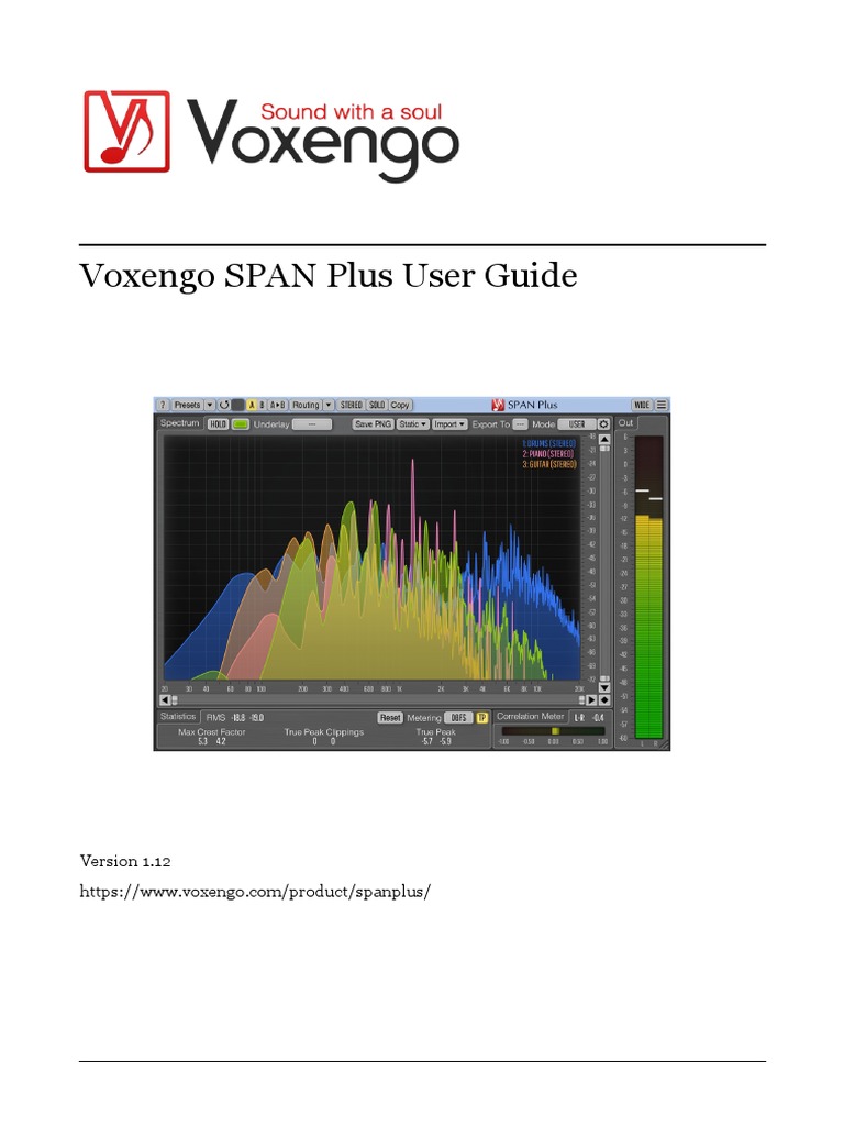 Voxengo SPAN Plus Manual | PDF | Spectral Density | Mac Os