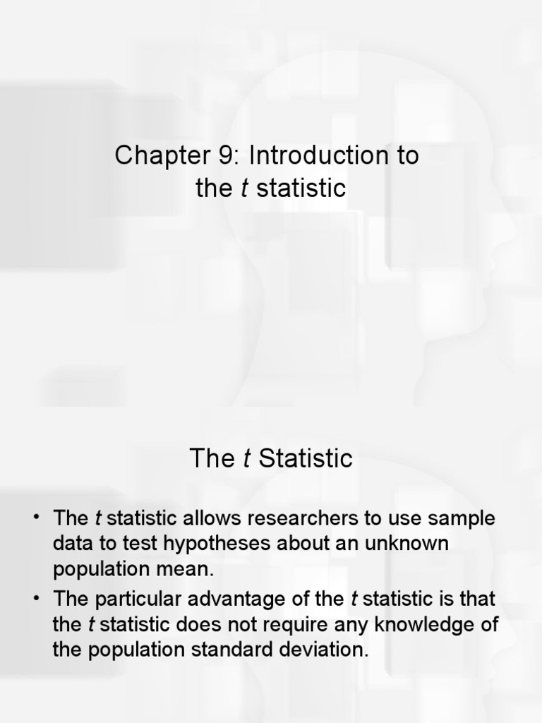 Stats Chapter 9 T Statistics | PDF | Effect Size | Standard Error