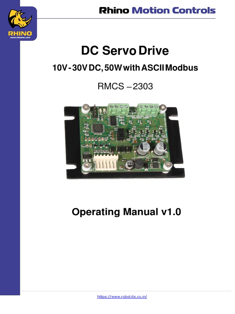 DC Servo Drive: 10V - 30V DC, 50W With ASCII Modbus | PDF | Electric ...