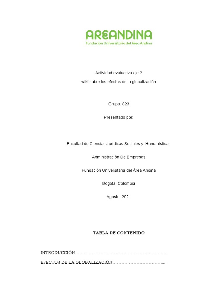 Actividad Evaluativa Eje 2 Gerencia Del Desarrollo Sostenible Pdf