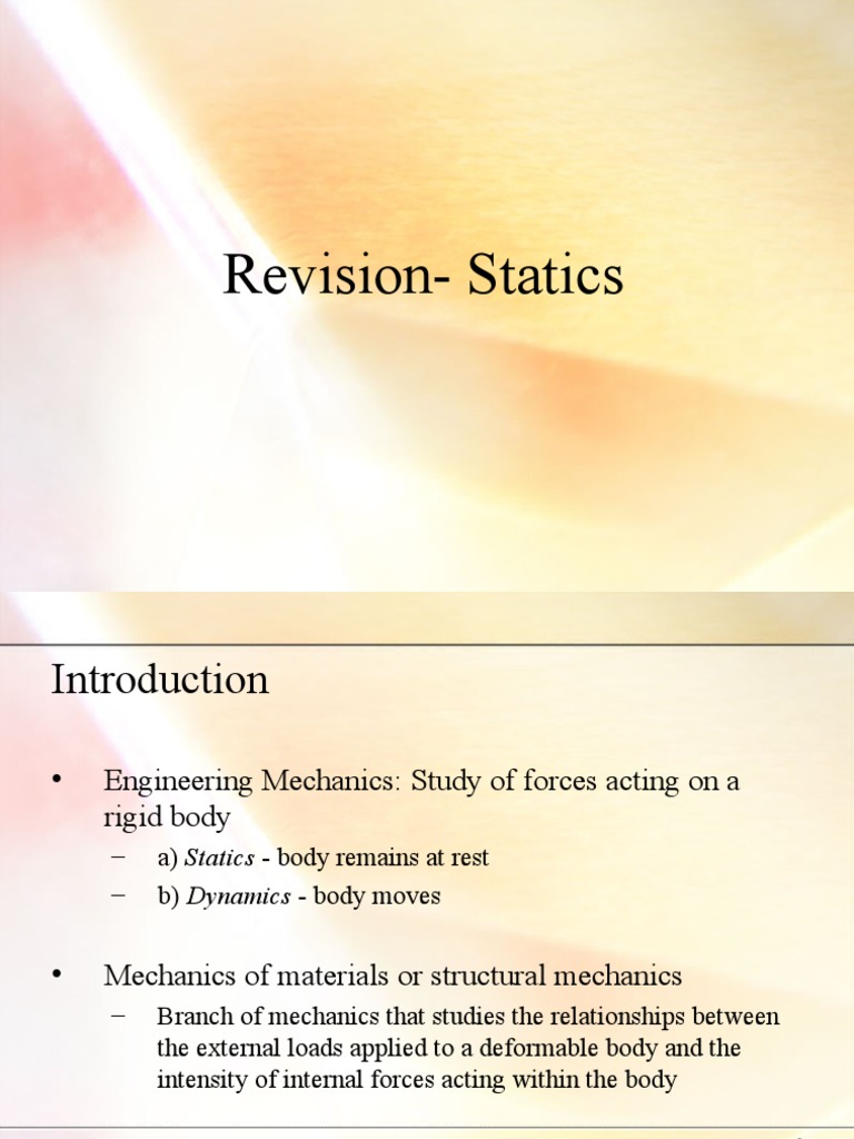Statics Pdf Euclidean Vector Force