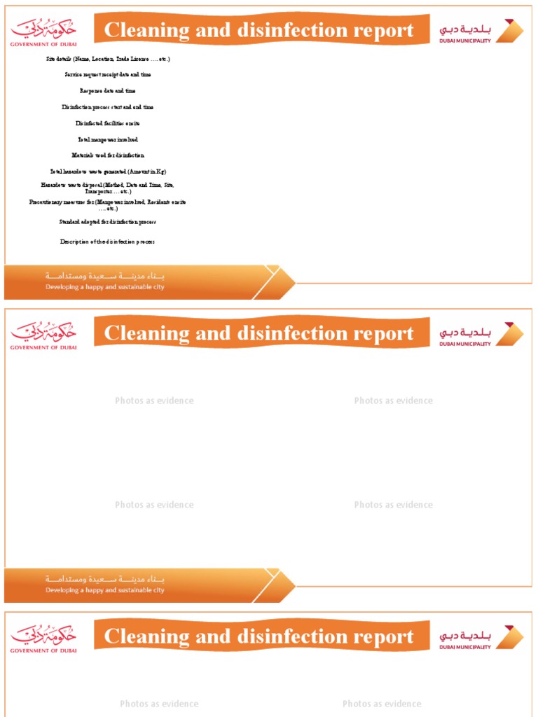 Germs Disinfection Response Report | PDF