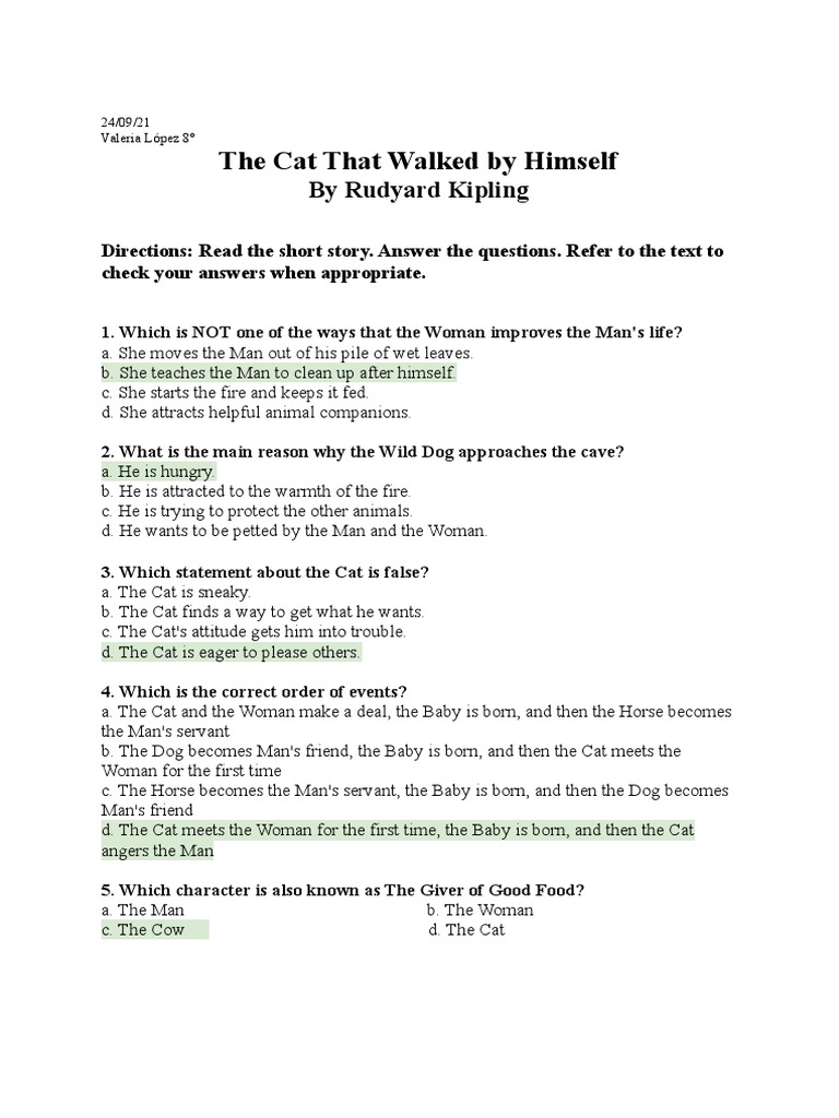 The Cat That Walked by Himself - English - Upload | PDF | Cats
