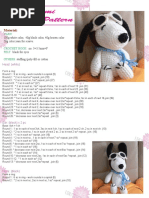 Free Mini Snoopy Crochet Pattern | PDF | Crochet | Yarn