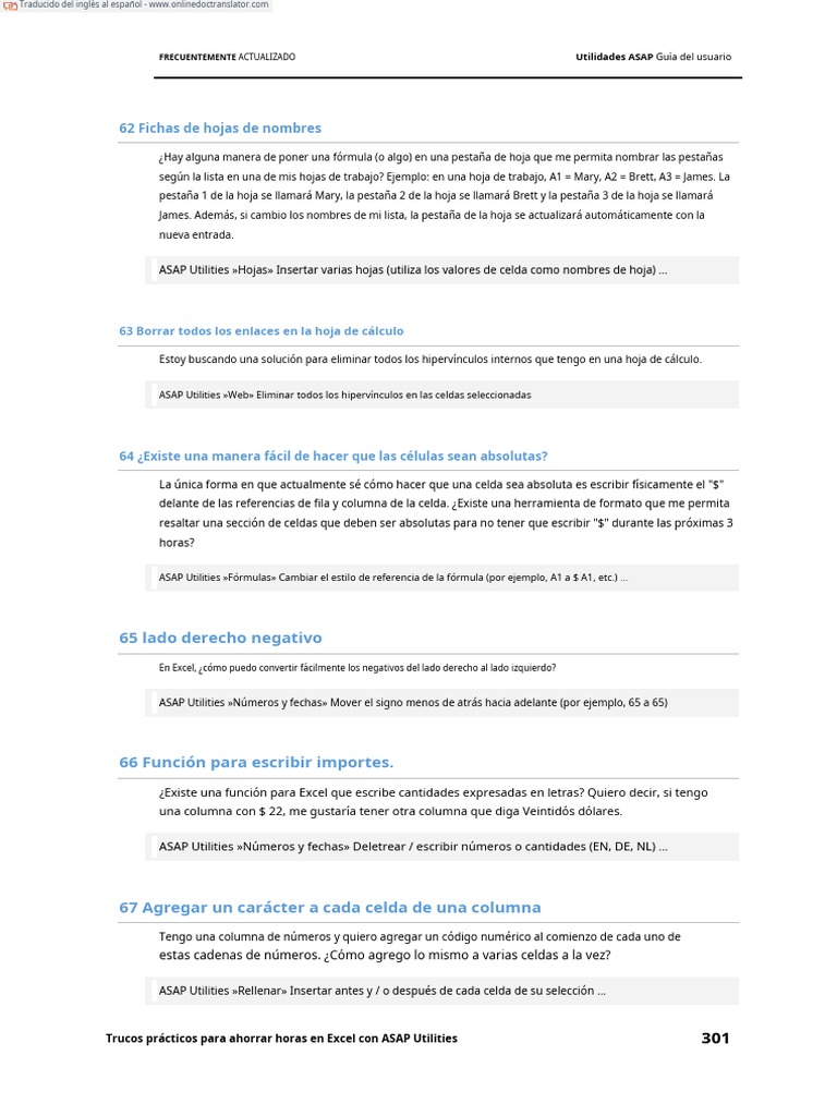 ASAP Utilities User Guide-301-350.en - Es | PDF | Hoja de cálculo ...