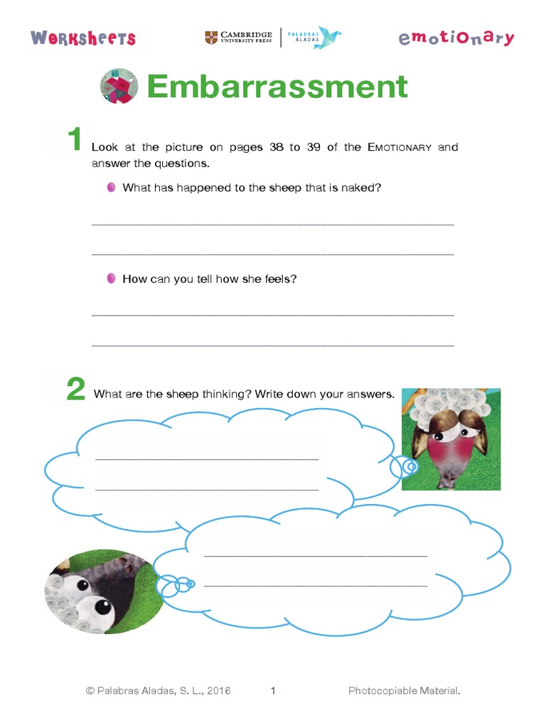 Worksheet Embarrassment | PDF | Anger