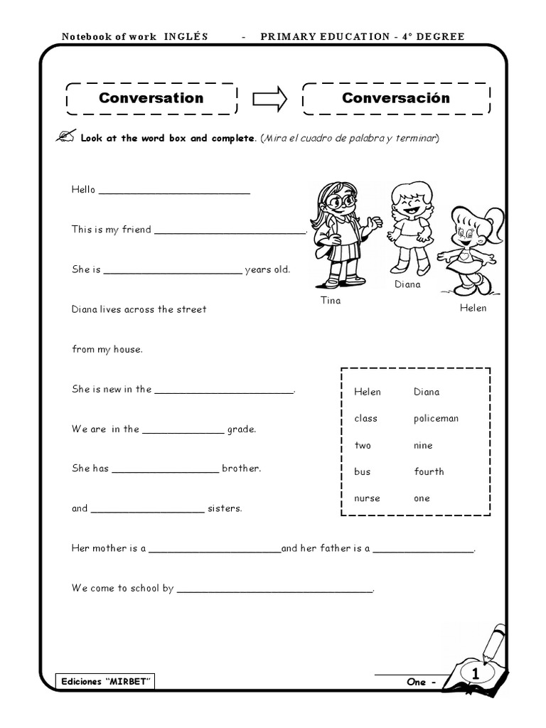 Fichas de 4to - Selene | PDF | Plural | Grammatical Number