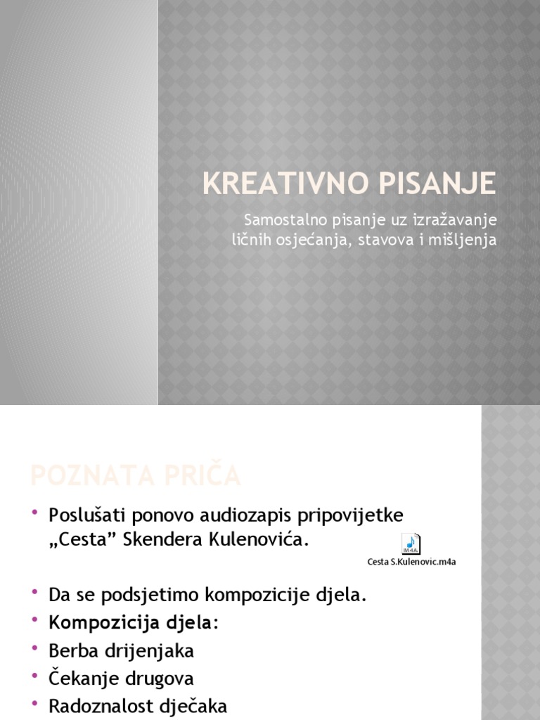 Kreativno Pisanje | PDF