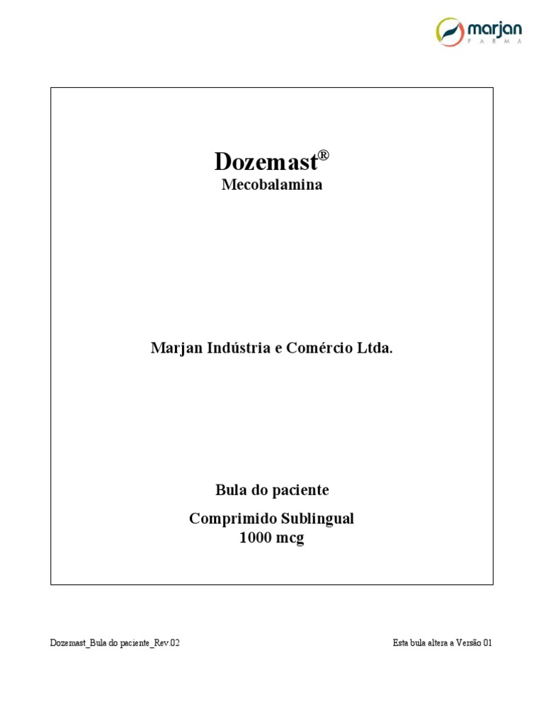 Dozemast | PDF | Vitamina B12 | Vitamina