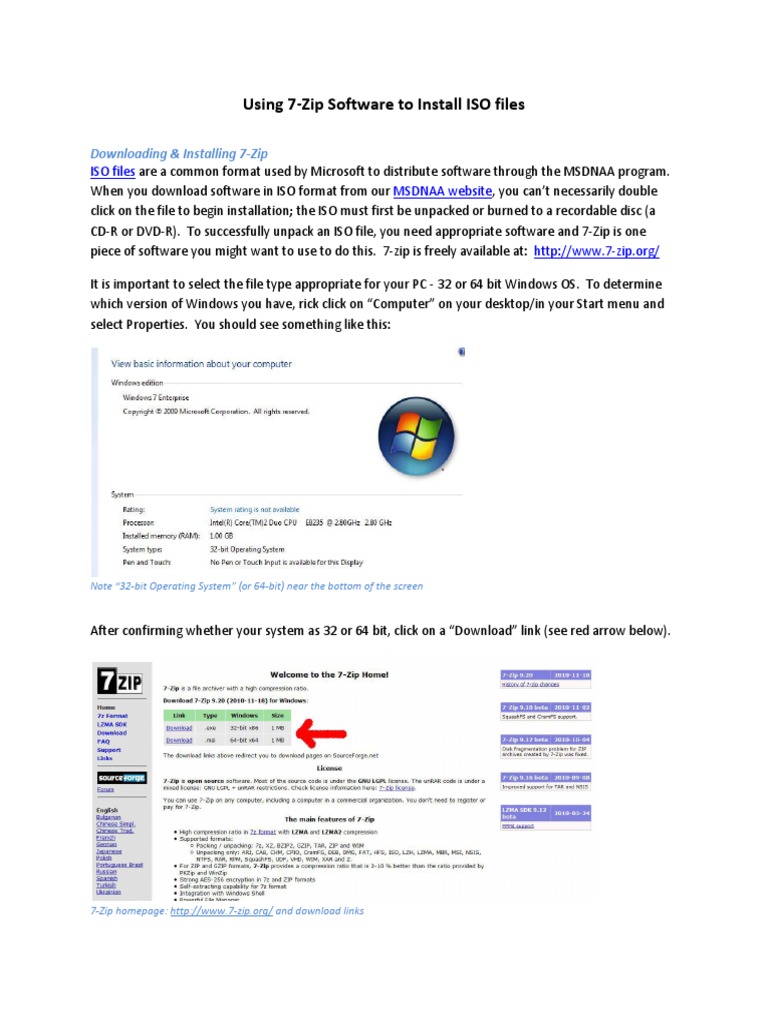 Using 7-Zip Software To Install ISO Files | PDF | Computer File ...