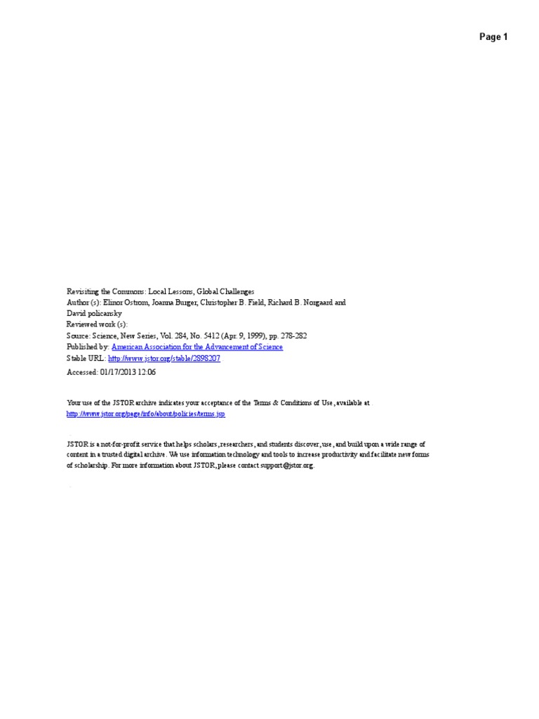 Local Insights on Global Commons Challenges | PDF | Cardiopulmonary ...