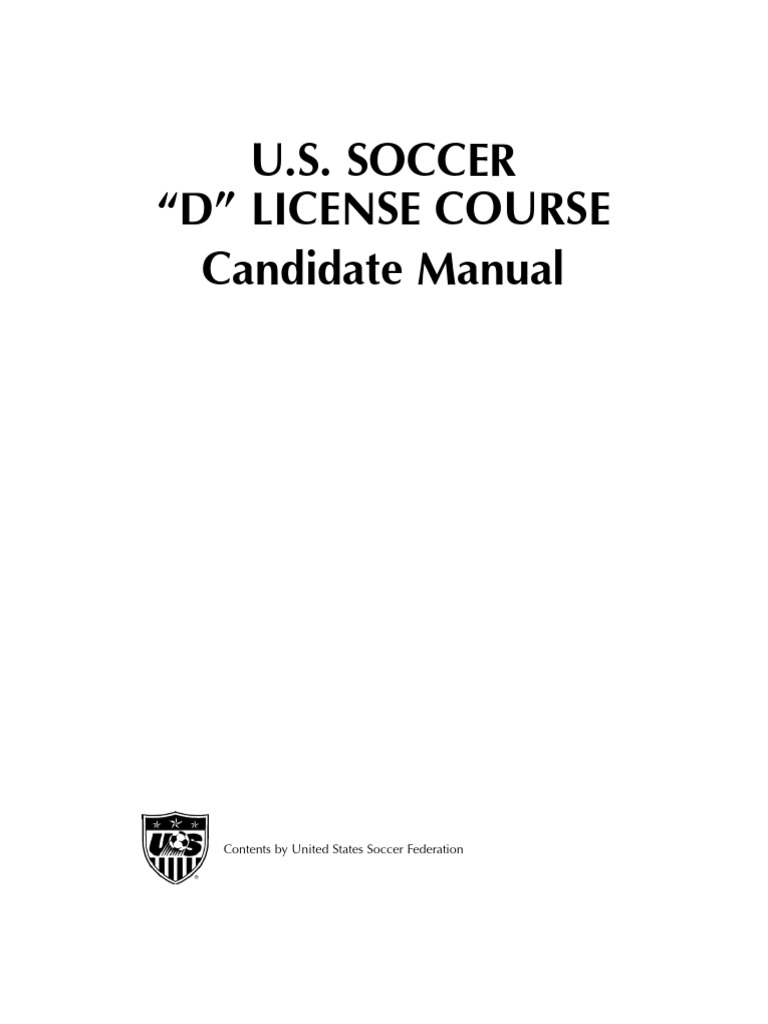 Ussf D Candidate Manual | PDF | Test (Assessment) | Association Football