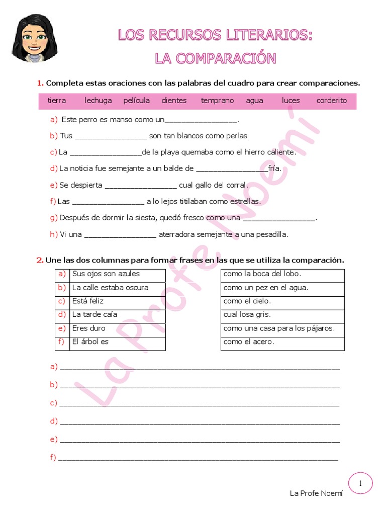 Ejercicios de Comparaciones para Primaria | PDF