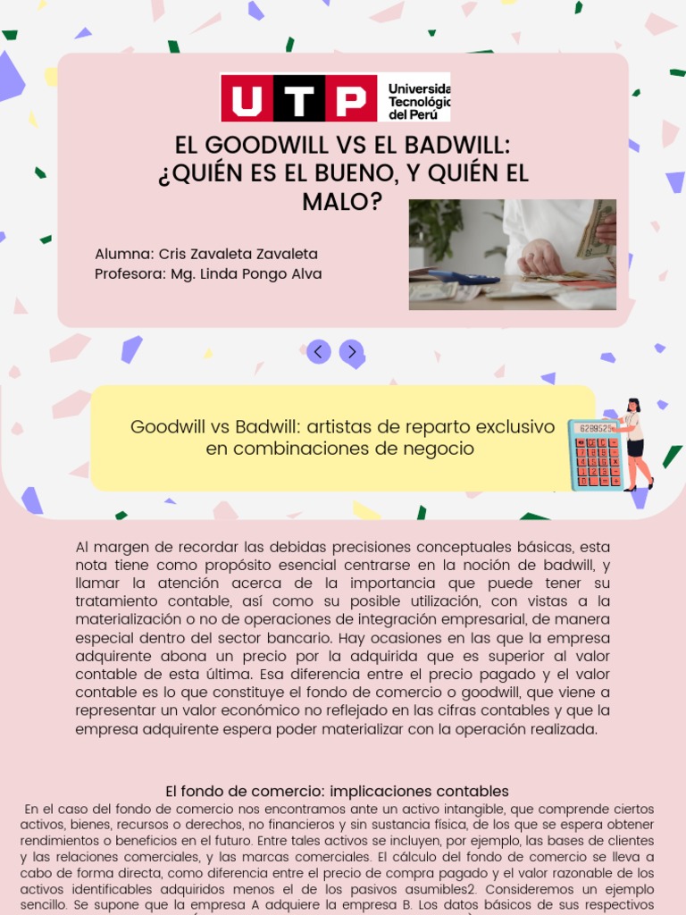 El Goodwill VS El Badwill | PDF | Contabilidad | Economias