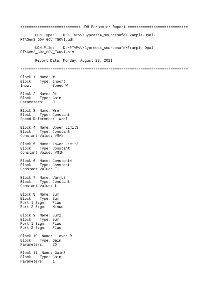 Gen3 GOV GOV TGOV1 Data | PDF